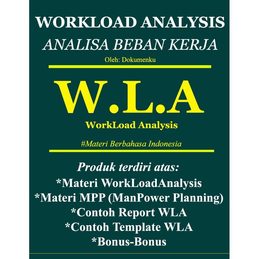 Jual WORKLOAD ANALYSIS / ANALISA BEBAN KERJA | Shopee Indonesia