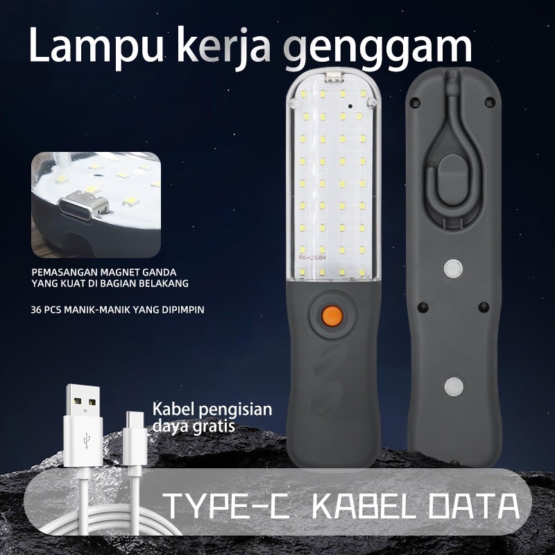 Jual Lampu Kerja Magnet Lampu Emergency Multifungsi Led Senter Kerja ...