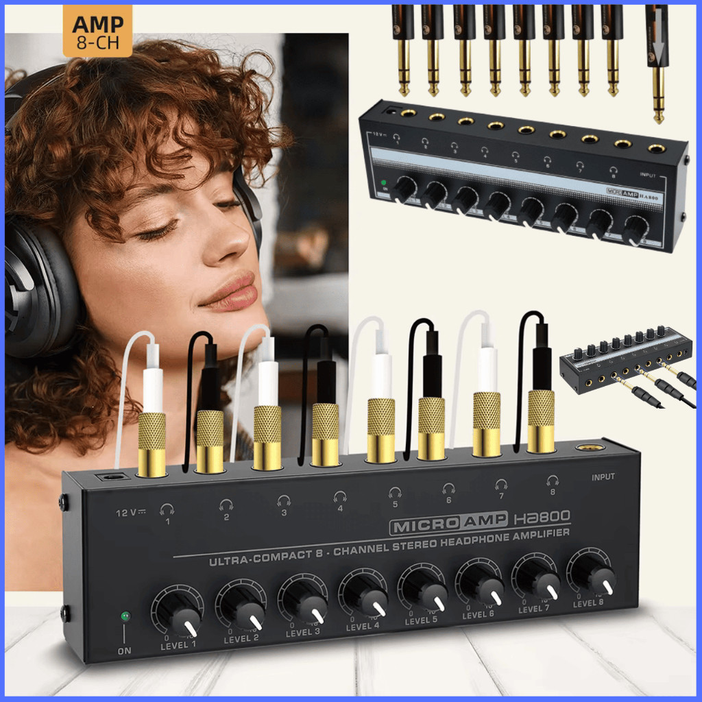 Jual COD Micro mixer Amplifier Mikrofon Stereo Audio karaoke Headphone ...