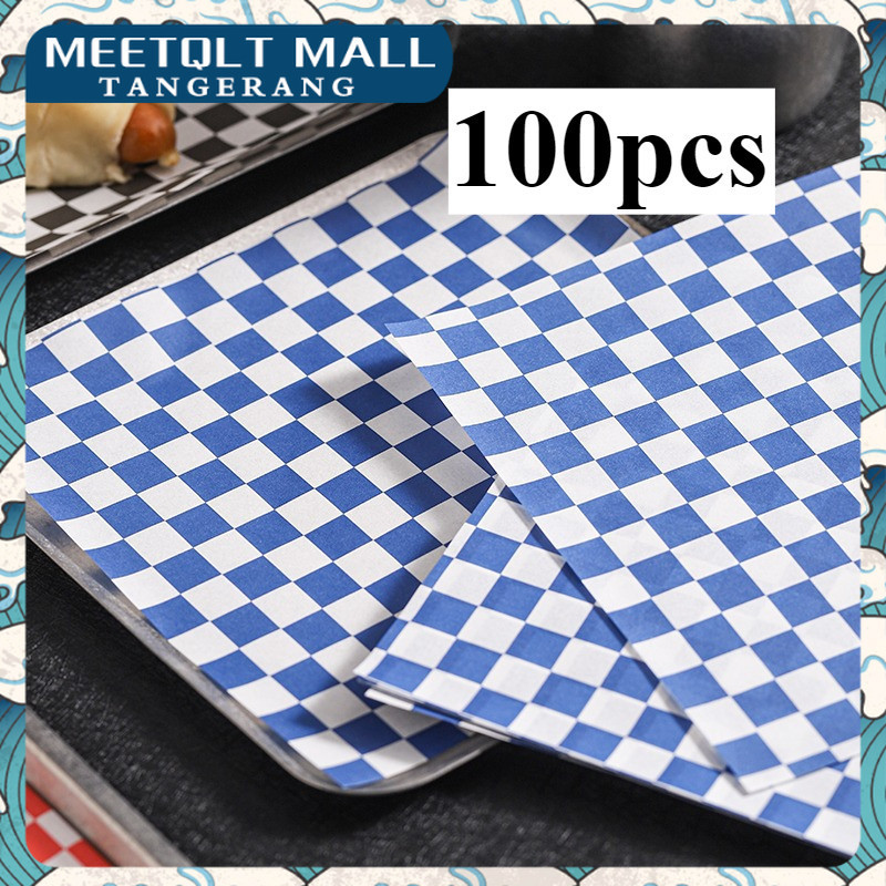 Jual Kertas Burger / Food Wrapper 30x30cm / Motif Catur 100pcs ...