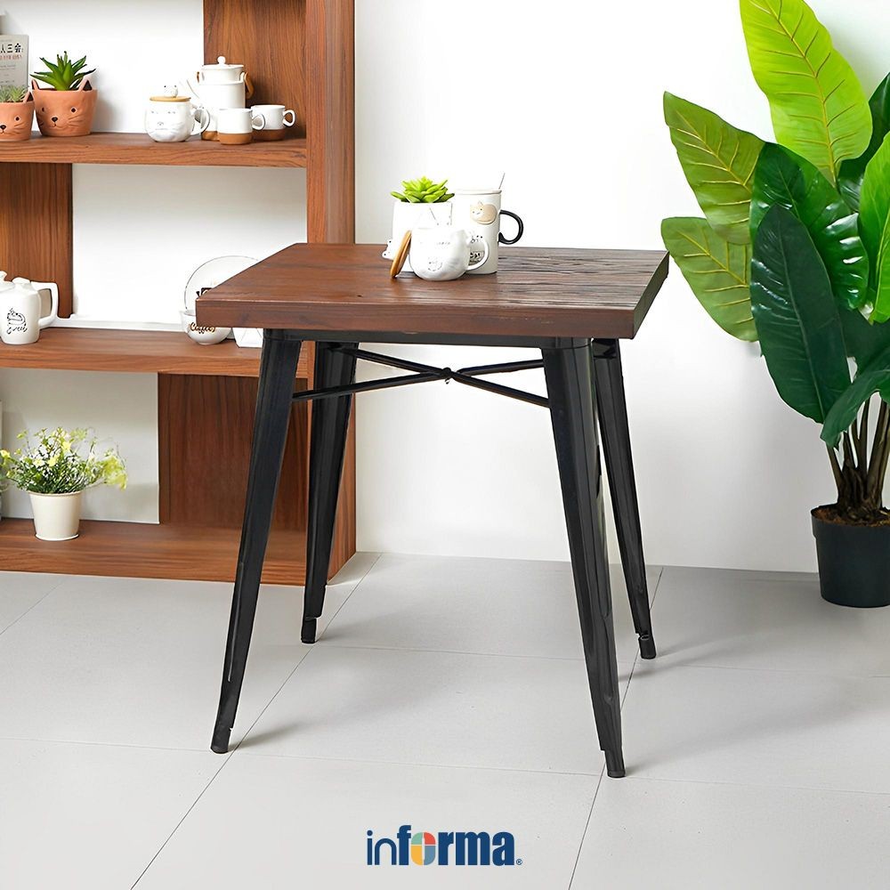 Jual Informa London Elm Meja Tamu Square 70X70X75 cm - Hitam Coffee ...