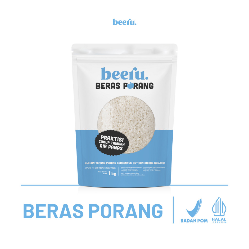 Jual Beeru Beras Porang Pouch 1 Kg - Shirataki Konjac Rice | Shopee ...