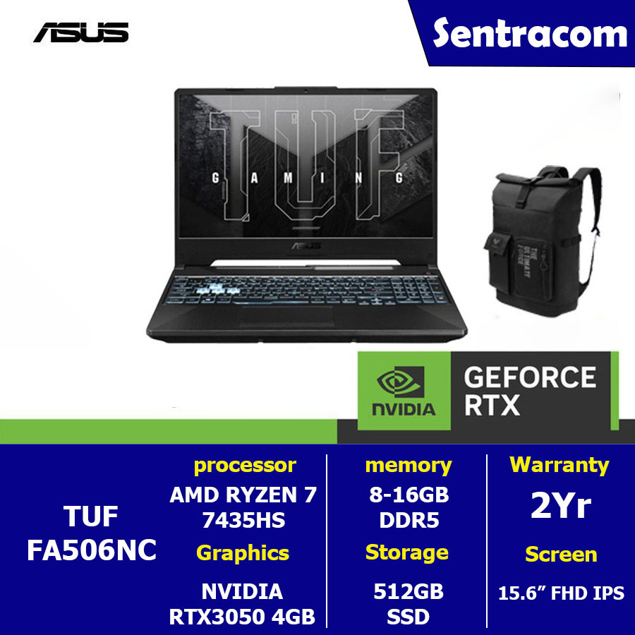 Jual Laptop ASUS TUF A15 FA506NCG AMD Ryzen 7 7445HS Geforce RTX 3050 ...