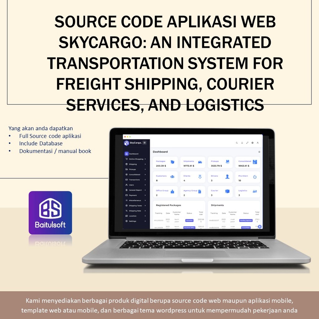 Jual SOURCE CODE APLIKASI WEB SKYCARGO: AN INTEGRATED TRANSPORTATION SYSTEM FOR FREIGHT SHIPPING ...