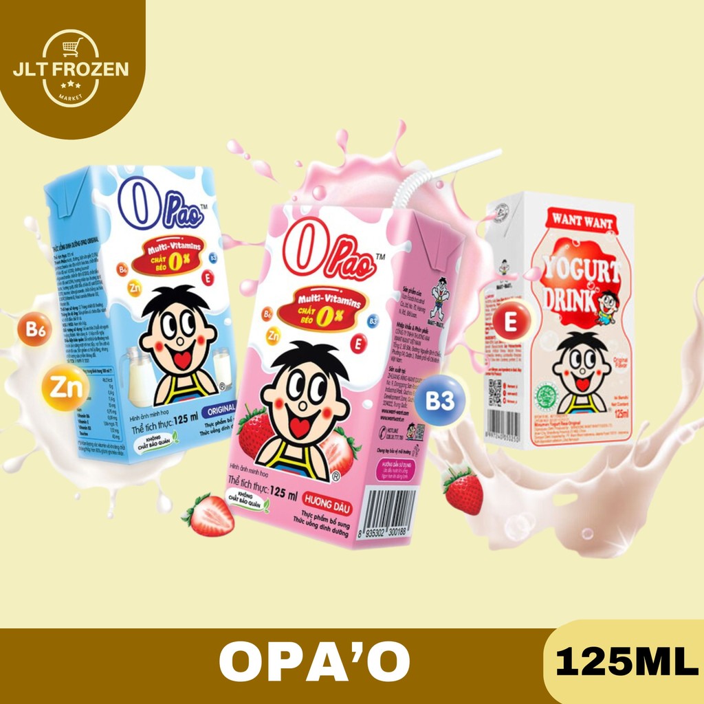 Jual Susu O Pao Want Want Opao Milk Drink 125 ml Original Strawberry ...