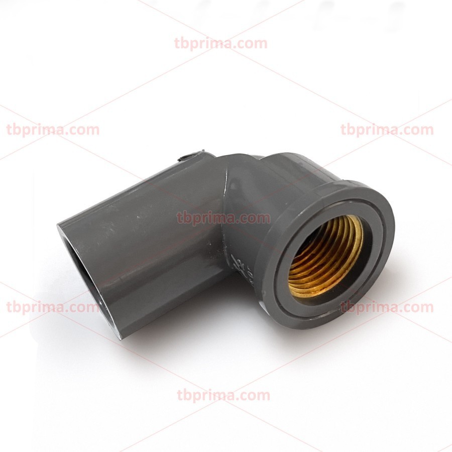 Jual Promo Faucet elbow with metal insert Knee Drat Dalam KDD Kuningan 1/2 inch AW Rucika Murah ...