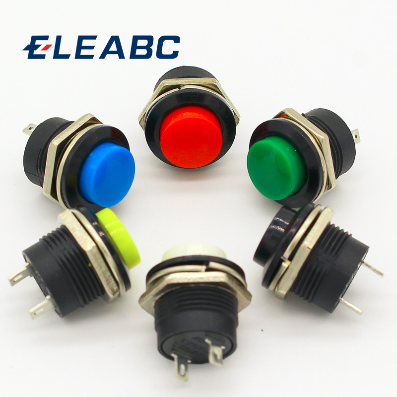 Jual 18pcs 16MM Self Return Momentary Push Button Switch 6A/125VAC 3A ...