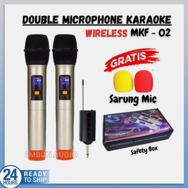 Jual MKC KIMISO DOUBLE MIC Profesional Wireless Microphone 2 MIC ...