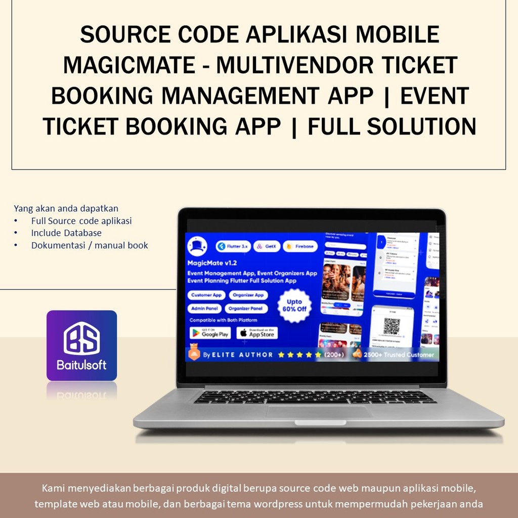 Jual SOURCE CODE APLIKASI MOBILE MAGICMATE - MULTIVENDOR TICKET BOOKING MANAGEMENT APP | EVENT ...