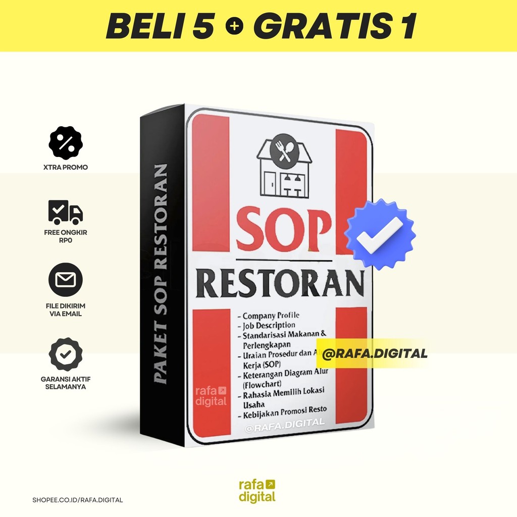 Jual Paket SOP RESTORAN - Standar Operasional Prosedur Usaha Restaurant ...