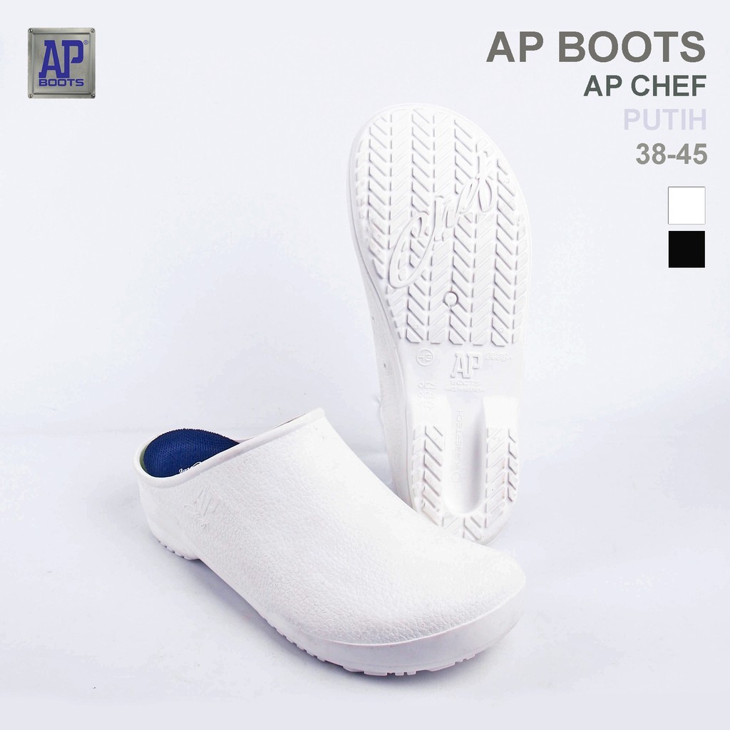 Jual AP Boots AP Chef Putih - Sepatu Slip On Dapur | Shopee Indonesia