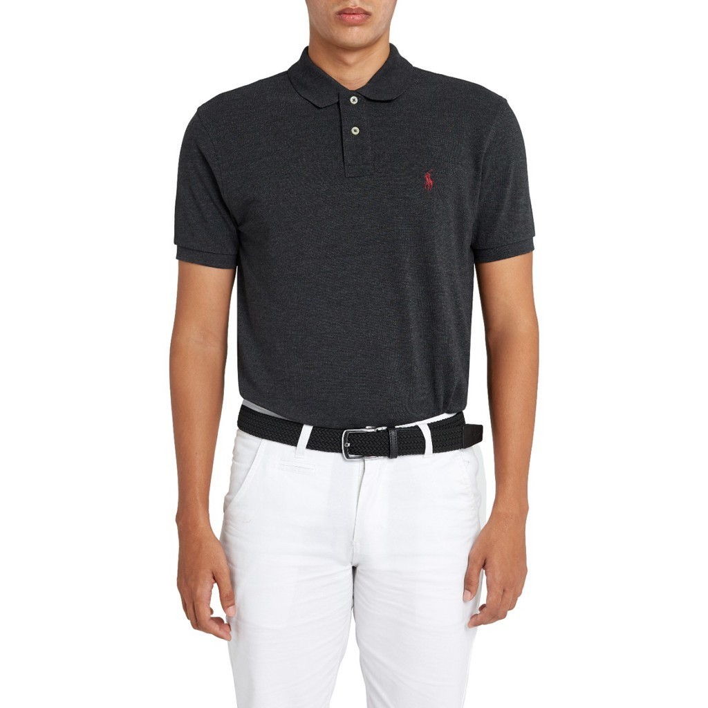 Jual POLO 48 SHIRT Custom Fit 100% Cotton - Black Heather | Shopee ...