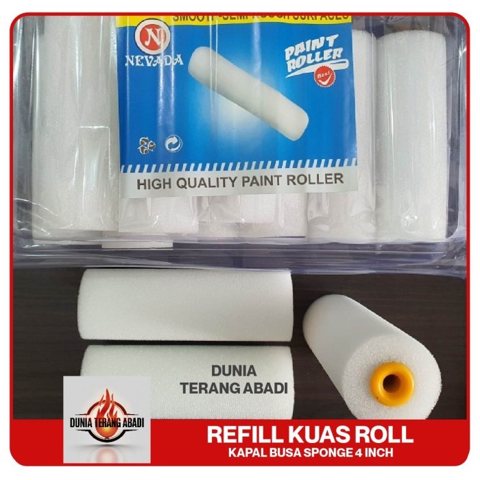 Jual Refill Kuas Roll Kapal Busa Sponge 4 Inch / Isi Busa Kuas Rol ...