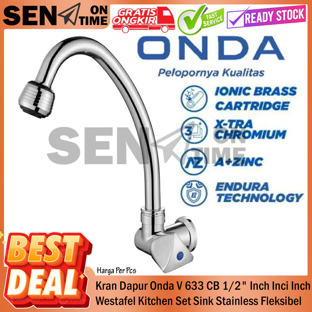 Jual Kran Dapur Onda V 633 CB 1/2" Inch Inci Inchi In Westafel Tembok ...