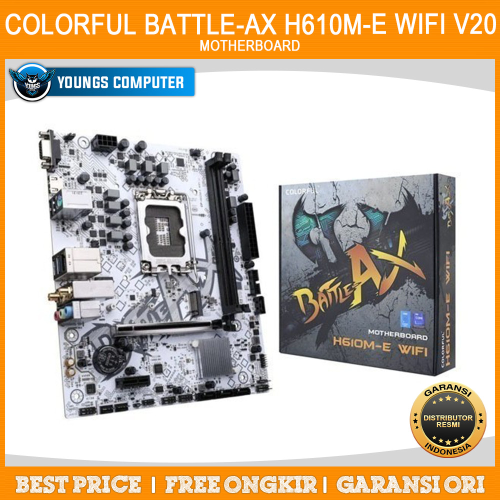 Jual COLORFUL BATTLE-AX H610M-E WIFI V20 White LGA 1700 DDR4 Mainboard ...
