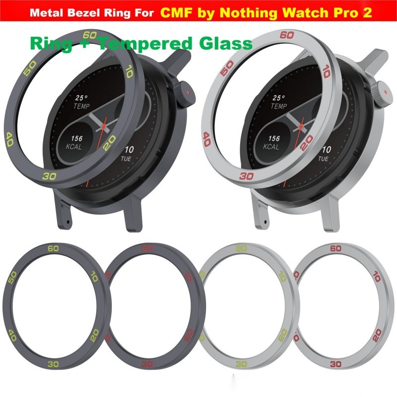 Jual Metal Bezel Ring For CMF Watch Pro 2 Protector Watch Case Strap ...