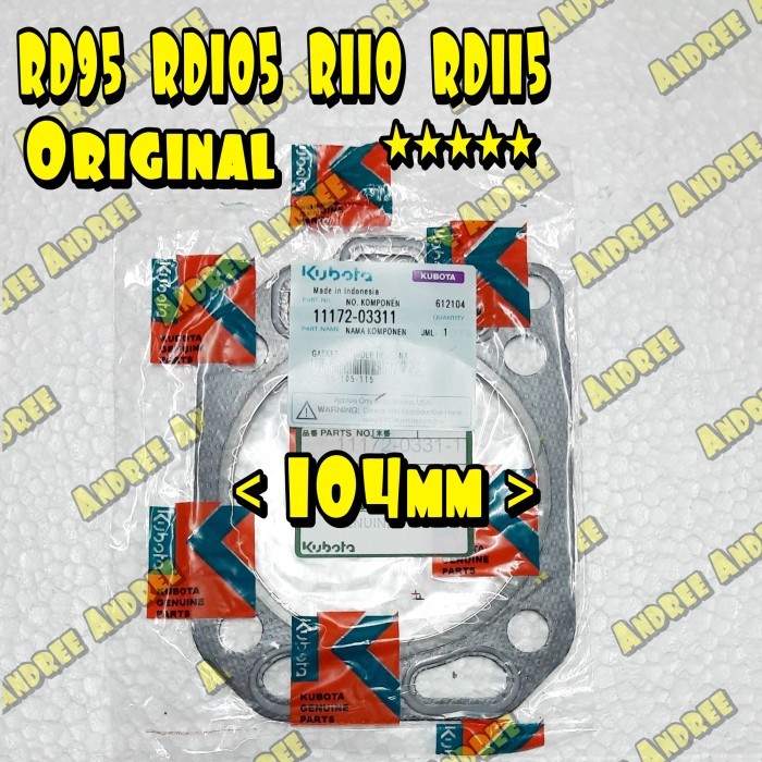 Jual RD105 RD115 Paking Gasket Cylinder Head Kubota RD 105 115 Original ...