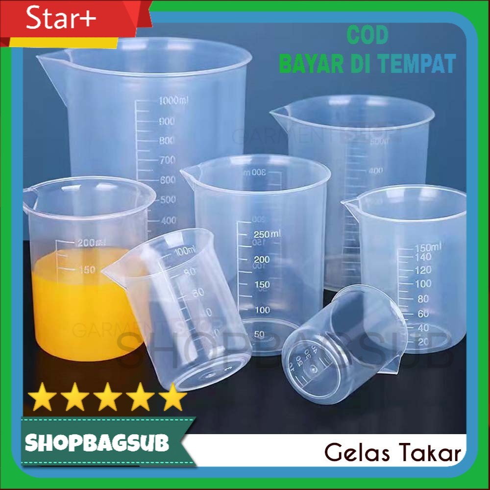 Jual Gelas Takar Ukur 100 150 ML Beaker Measuring Cup Glass Takaran Untuk Minuman Kue Baking ...