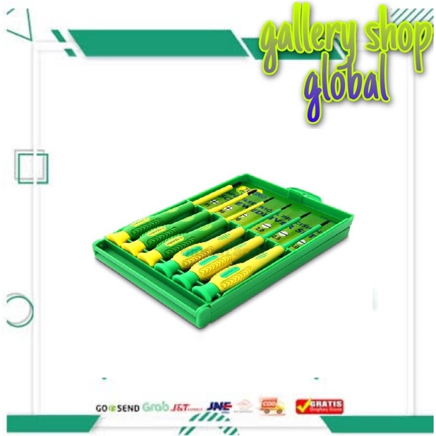 Jual TEKIRO obeng set listrik presisi screwdriver 6pcs electric ...
