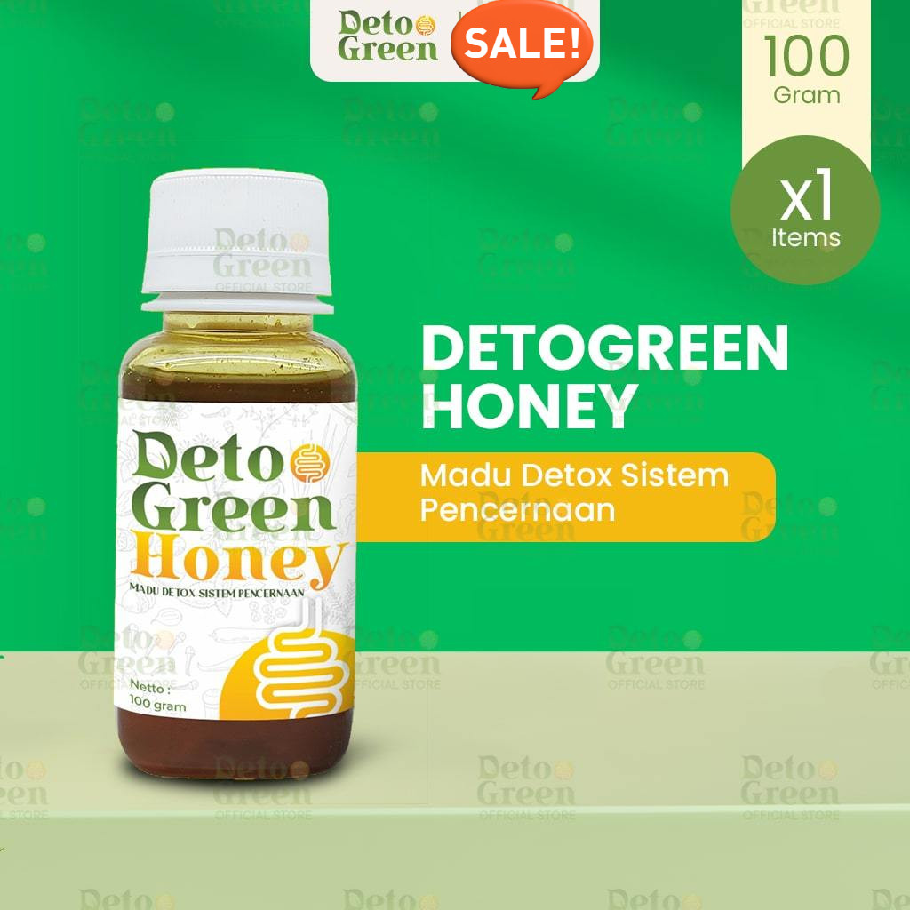 Jual DETOGREEN 1 Botol Madu Detox Herbal 100 Gram Free Bubble | Shopee ...