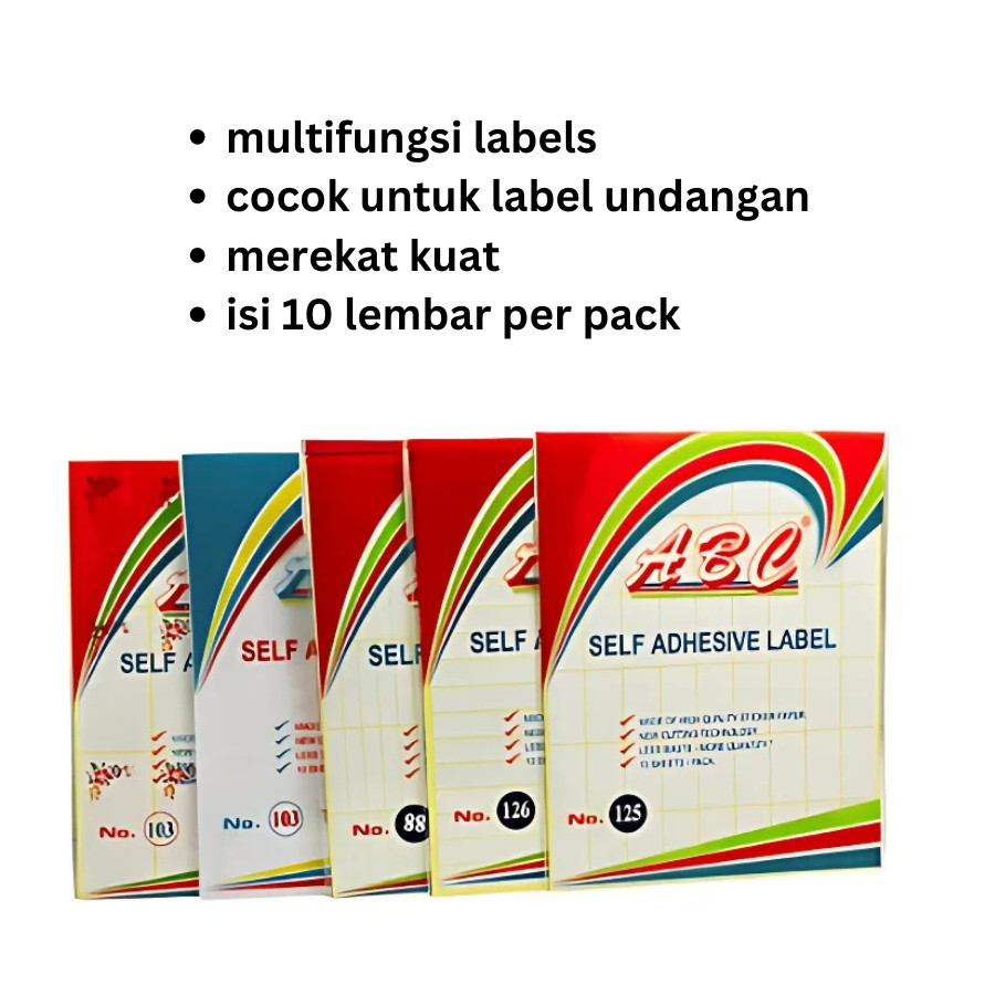 Jual Stiker Label ABC Putih Berbagai Ukuran | Shopee Indonesia