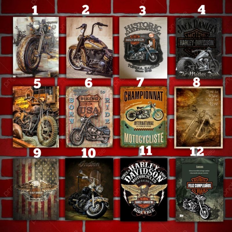 Jual POSTER DINDING MOTOR Harley Bingkai Mdf | Shopee Indonesia