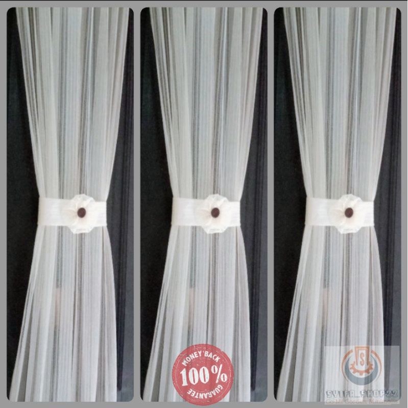 Jual VBAR801 Gorden Jendela Murah Polos Model Pita Kupu" Untuk Kaca ...