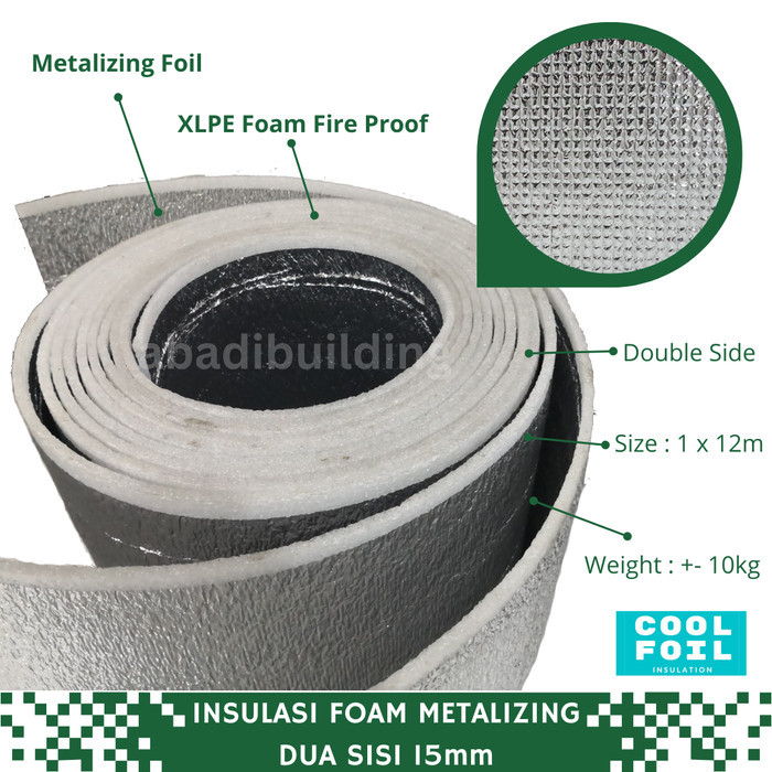 Jual Insulasi Atap Foam XLPE Metalize Aluminium Foil Tebal 15mm ...