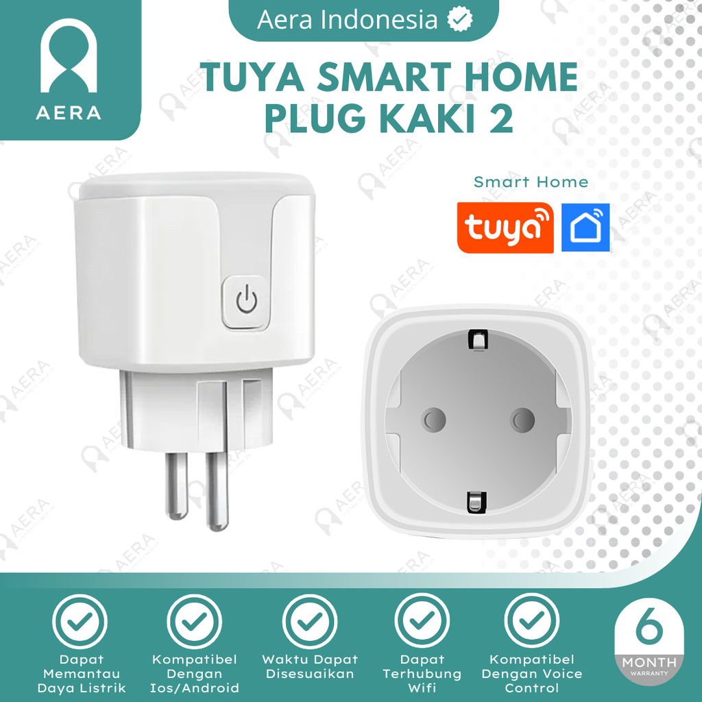 Jual Tuya WiFi Smart Plug Stop Kontak WiFi 16A | Smart Home Plug Steker ...