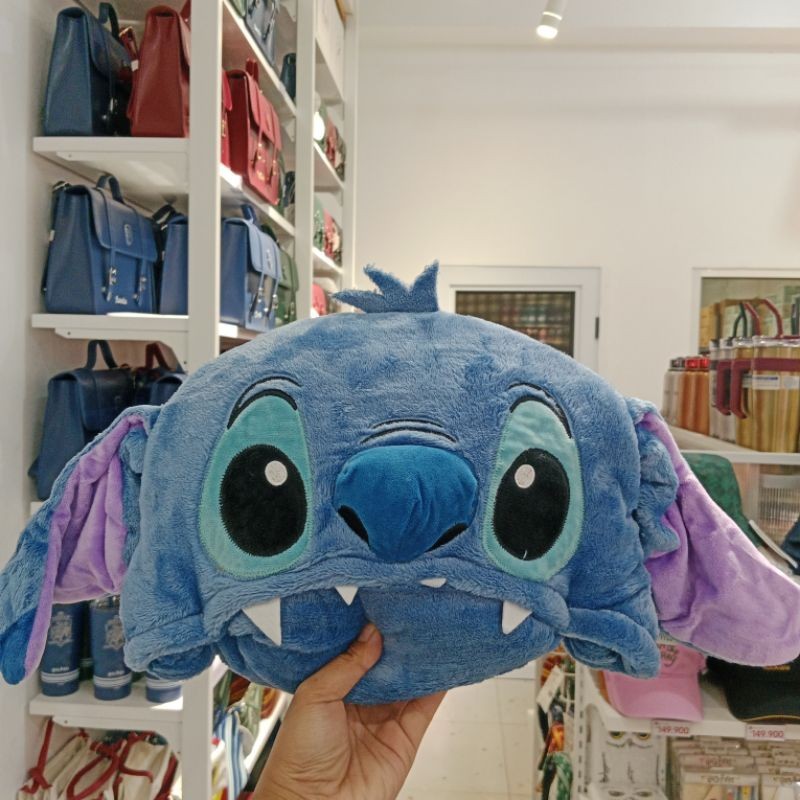 Jual Miniso Disney Lilo & Stitch Collection Extra-Thick Hooded Blanket ...