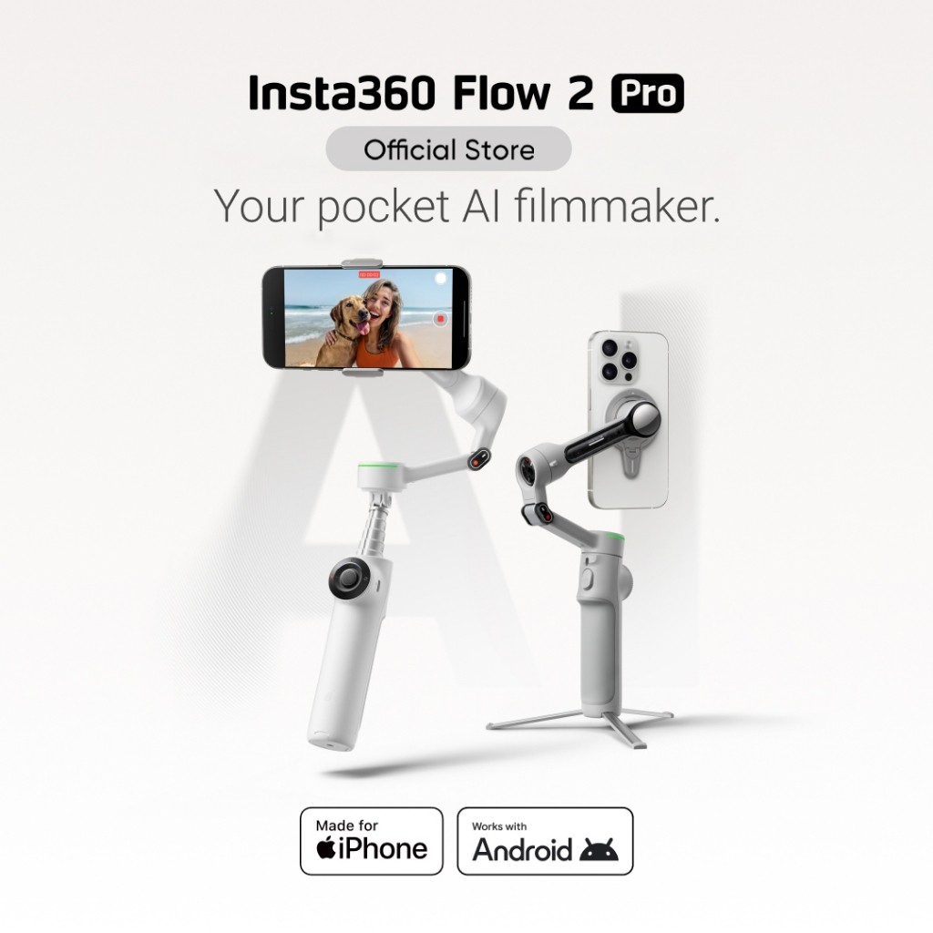Jual Insta360 Flow 2 Pro Smarphone Stabilizer Gimbal iPhone/ Android AI Auto Tracking | Shopee ...