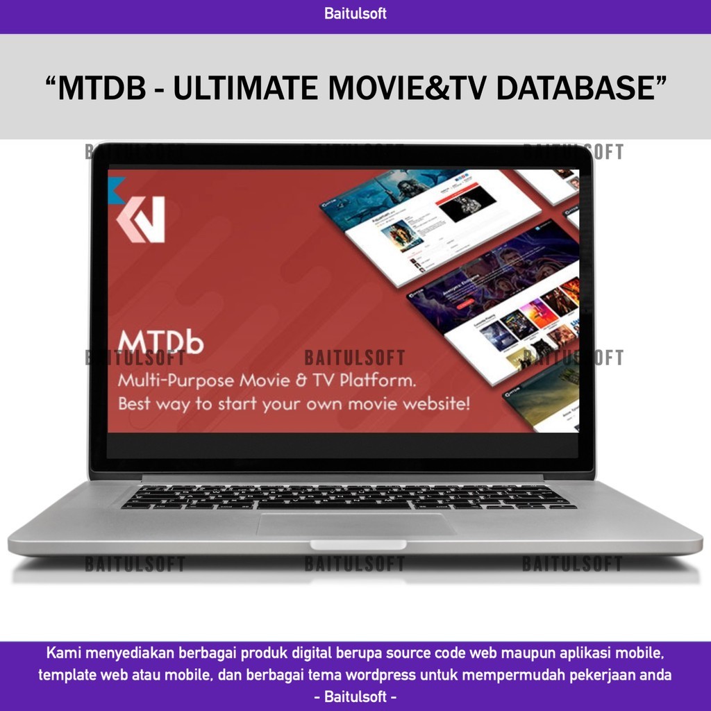 Jual SOURCE CODE APLIKASI WEB MTDB - ULTIMATE MOVIE&TV DATABASE D241 BAITULSOFT | Shopee Indonesia