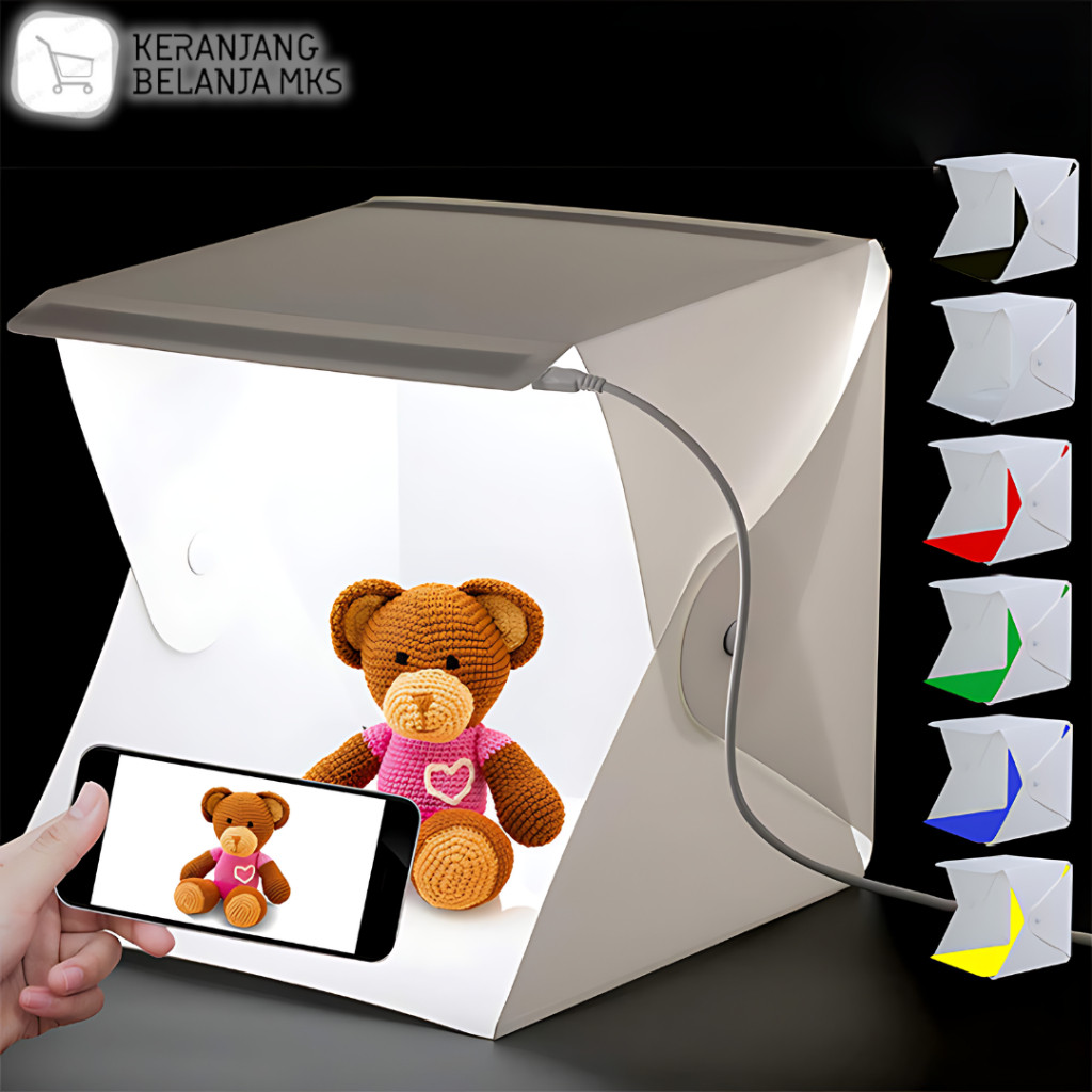 Jual Foto Studio Mini Photo Box Studio Softbox Photo dengan Lampu LED ...