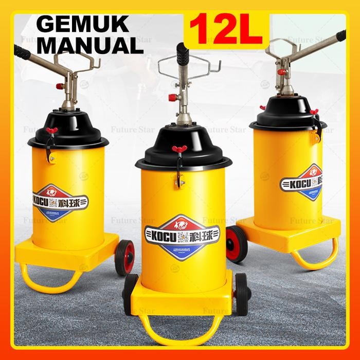 Jual KOCU Alat Pompa Gemuk Manual 12L / Hand Lubricatore Grease Pump ...