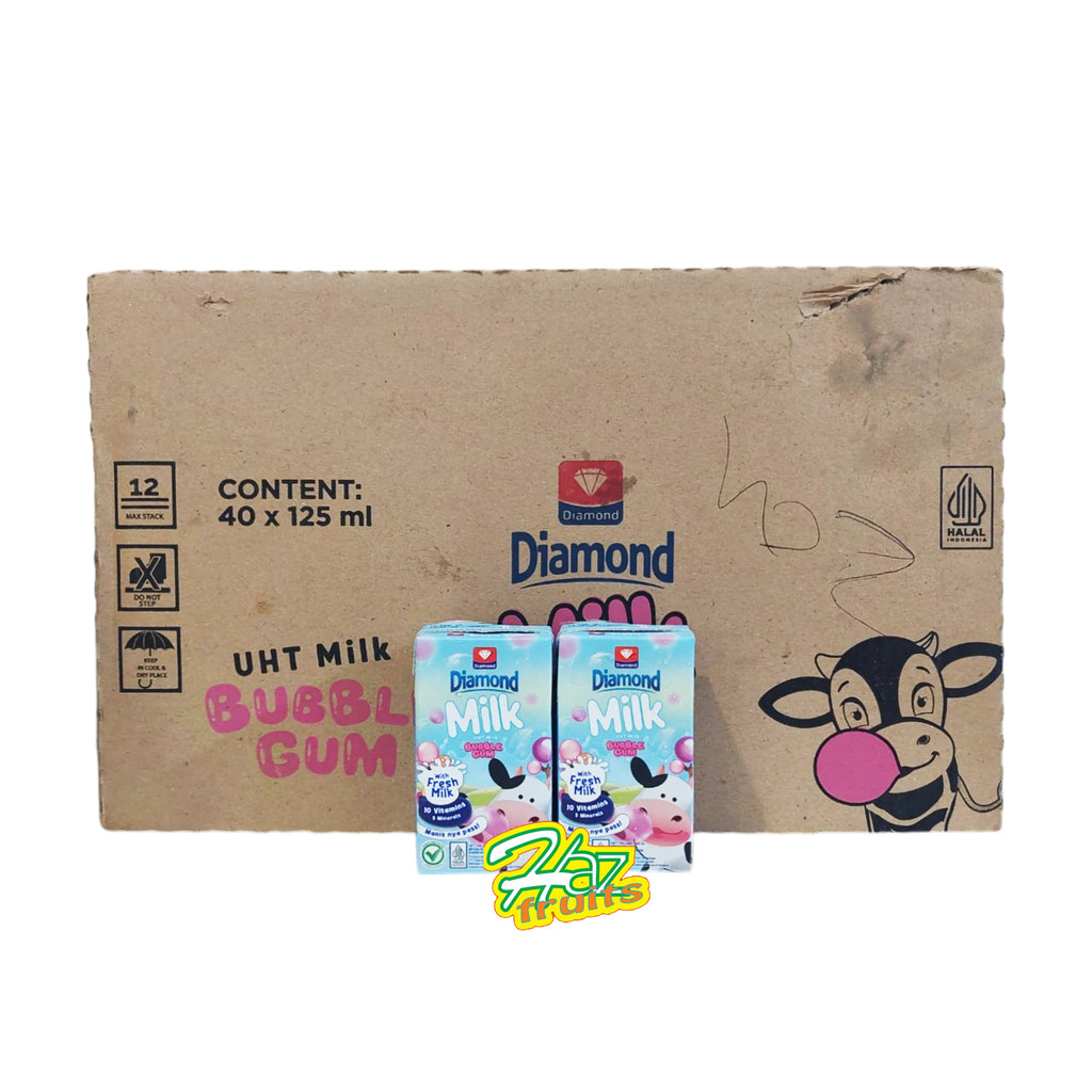 Jual Diamond Milk Susu UHT Bubble Gum 125 ml x 40 pcs ( 1 Karton ) | Shopee Indonesia