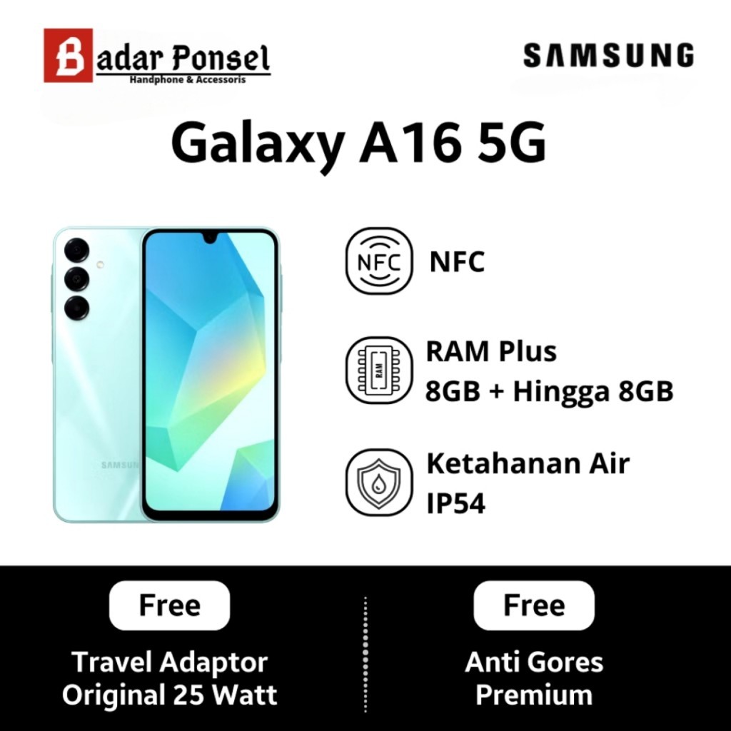 Jual SAMSUNG A16 5G 8/256 (RAM 8+8GB) | Shopee Indonesia