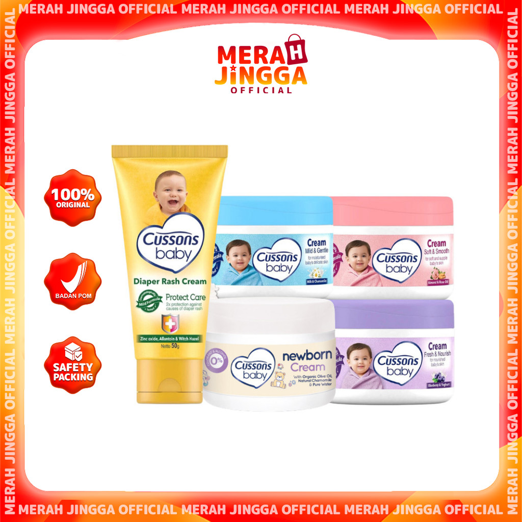 Jual Cussons Baby Cream 50gr & 100gr - Krim Bayi Anti Ruam Popok | Merah jingga Official ...