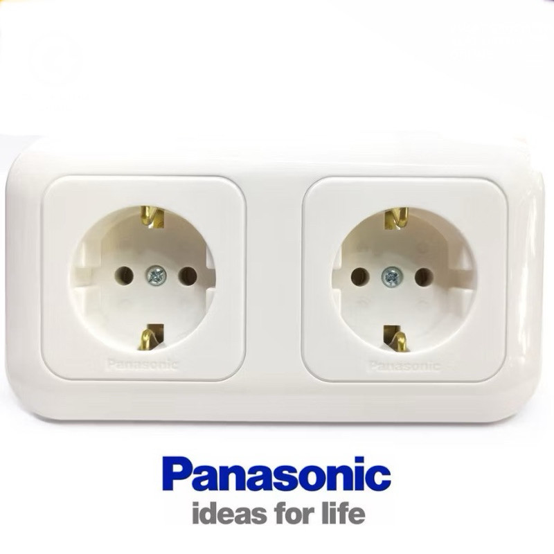 Jual PANASONIC WEJP 11322-7 Non CP Stopkontak Stop Kontak Double Ganda ...