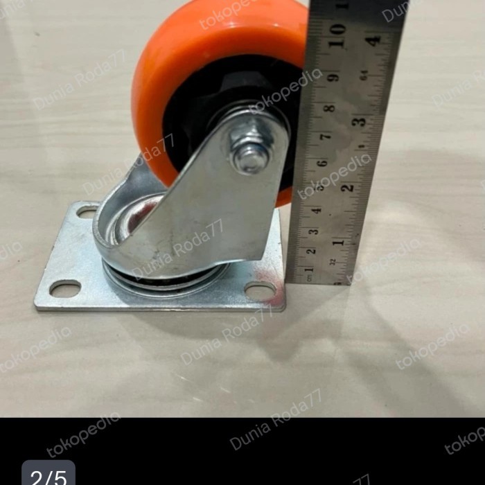 Jual Roda Troly Pu Orange 4 inch Hidup | Shopee Indonesia
