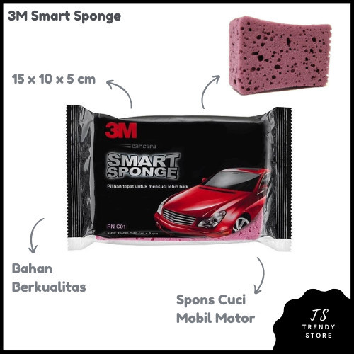 Jual Spons Cuci Mobil Motor 3M Smart Sponge Berkualitas Lembut Menyerap ...