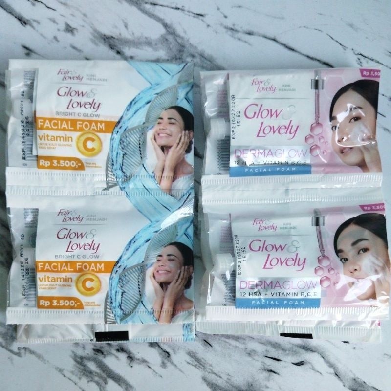 Jual Fair & Lovely / Glow & Lovely Facial Foam Sabun Muka Sachet 8 g ...