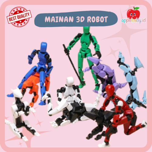 Jual Mainan 3D Robot Multi-Joint Bergerak Dirakit Boneka Digital ...