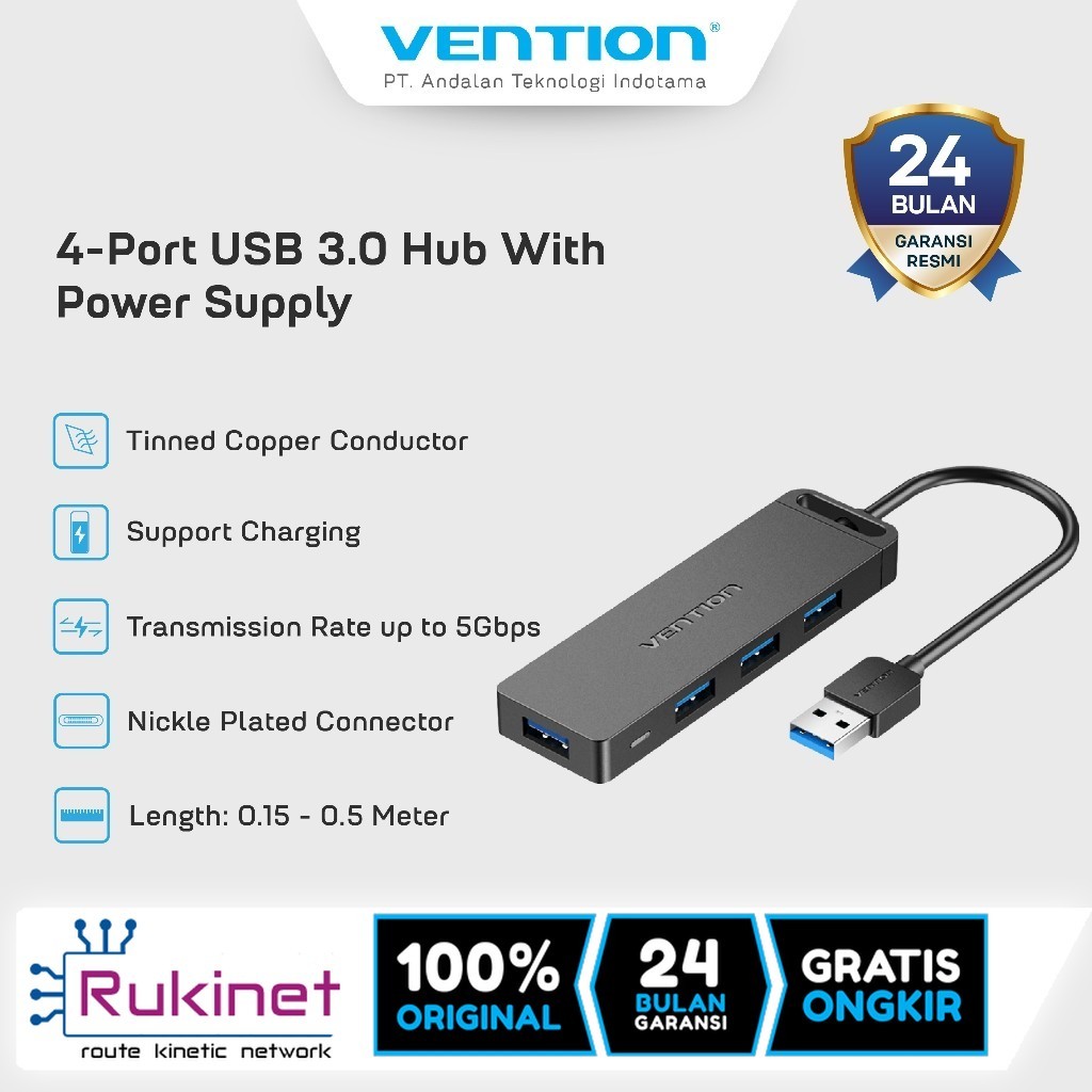 Jual Vention Hub 4in1 USB 3.0 with Power Supply Original - CHL | Shopee Indonesia