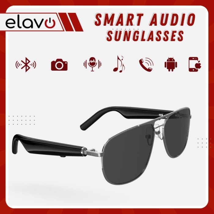 Jual ELAVO G1 Kacamata Pintar Smart Sun Glasses Earphone Headset Bluetooth Anti UV Stereo ...