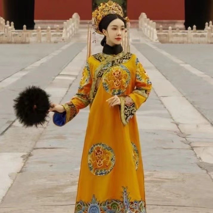 Jual Palace Style Hanfu Dress Qing Dynasty Empress's JIFU Lucky Costume ...