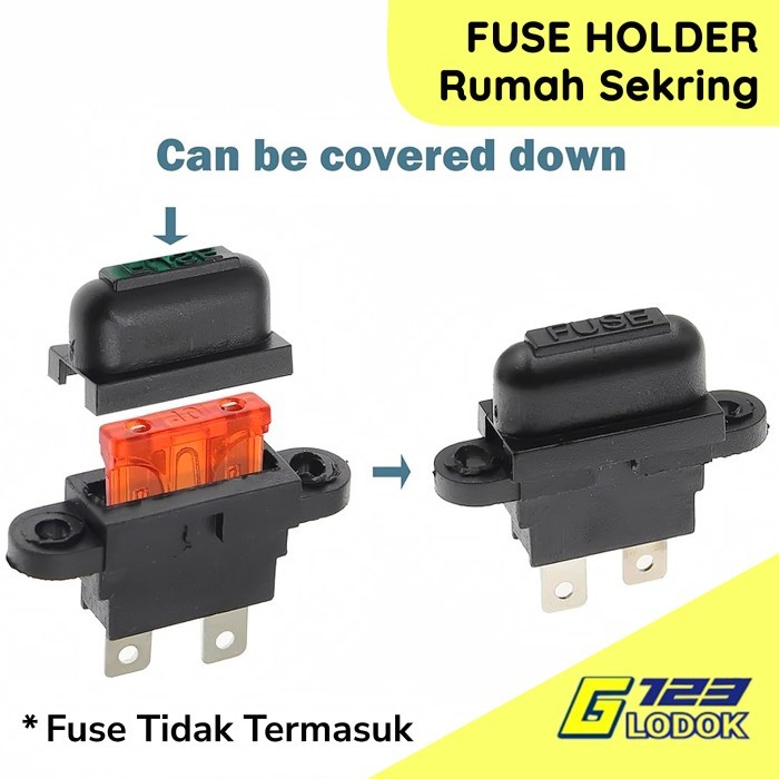 Jual Rumah Sekring Skring Cucuk Blade Fuse Holder Box Housing Kotak Sekering Mobil Auto Soket ...