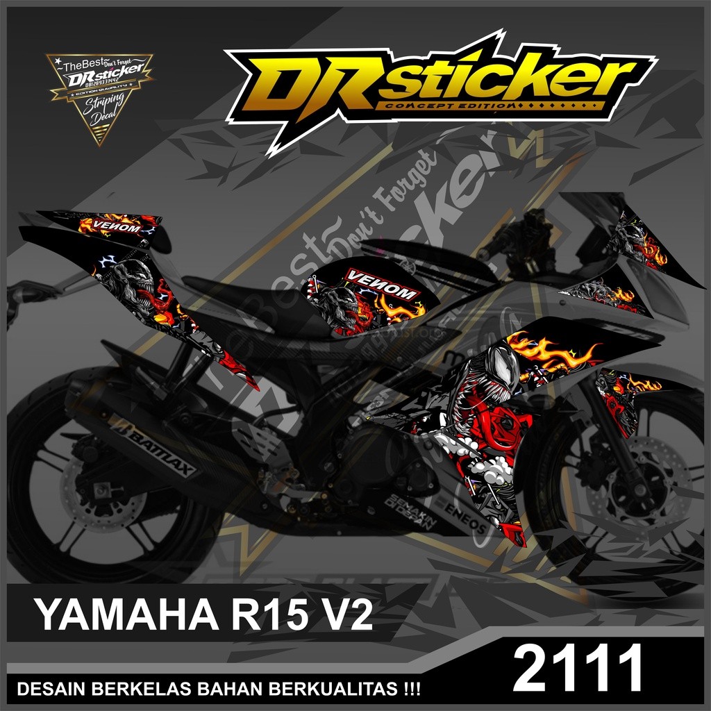 Jual Striping Sticker R15 V2 Sticker Striping Semi Full R15 Venom ...
