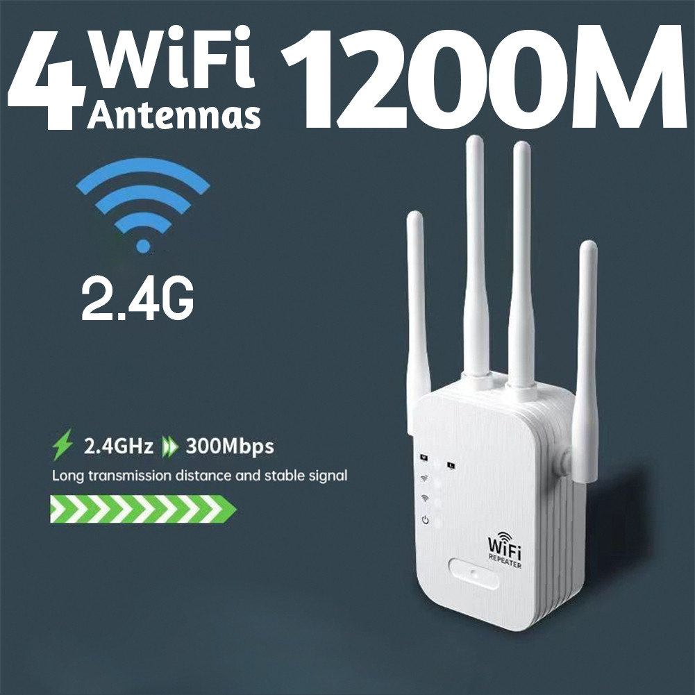 Jual 1200M/300M dual-band 2.4G 5G WIFI Repeater Wireless Wifi Range Extender Router Repeater ...