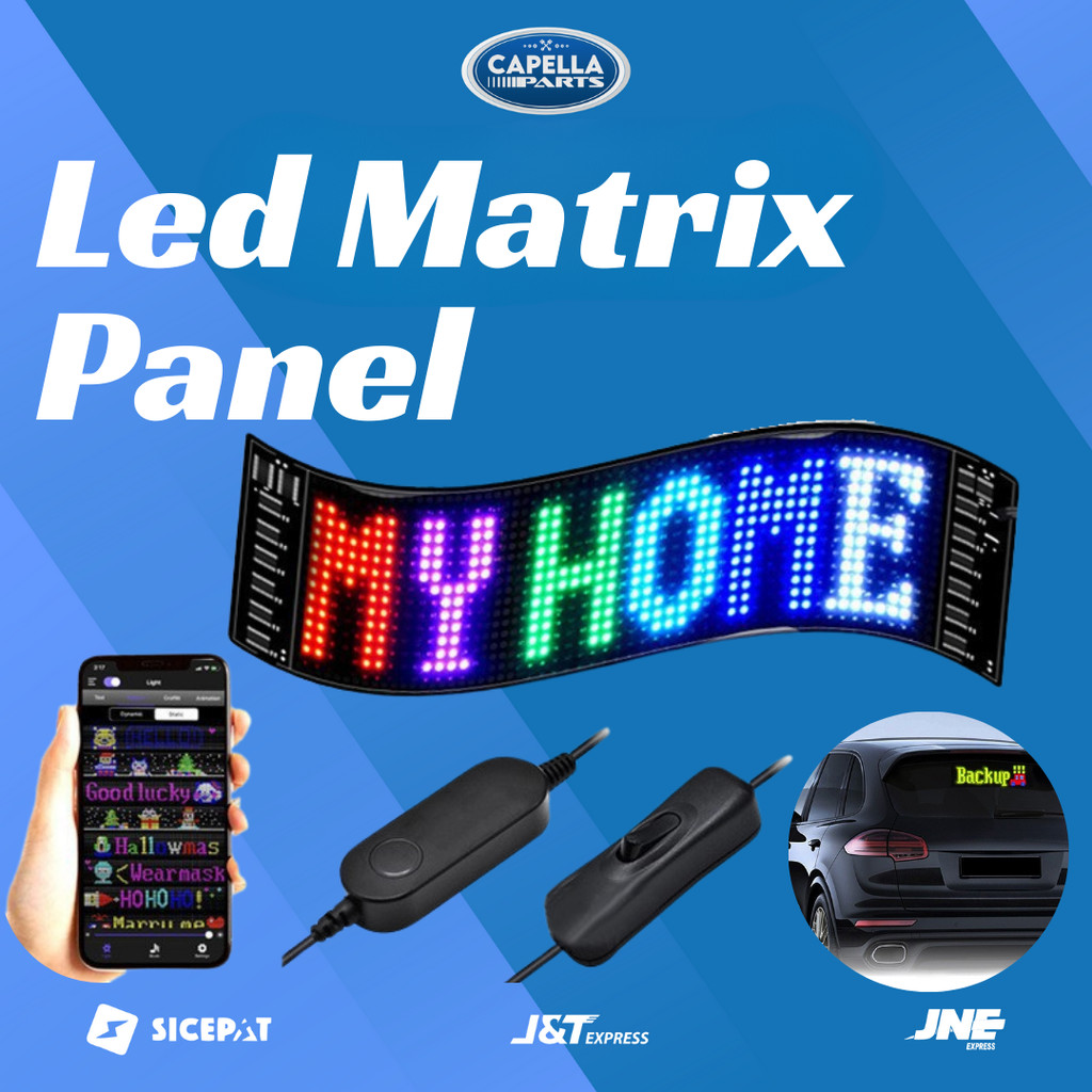 Jual LAMPU VARIASI LED Strip Matrix Panel Custom Tulisan USB Bluetooth ...
