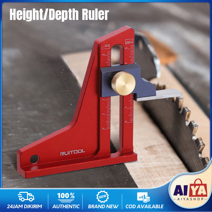 Jual Penggaris Tukang Kayu Alat Pengukuran Tinggi / Depth Gauge ...